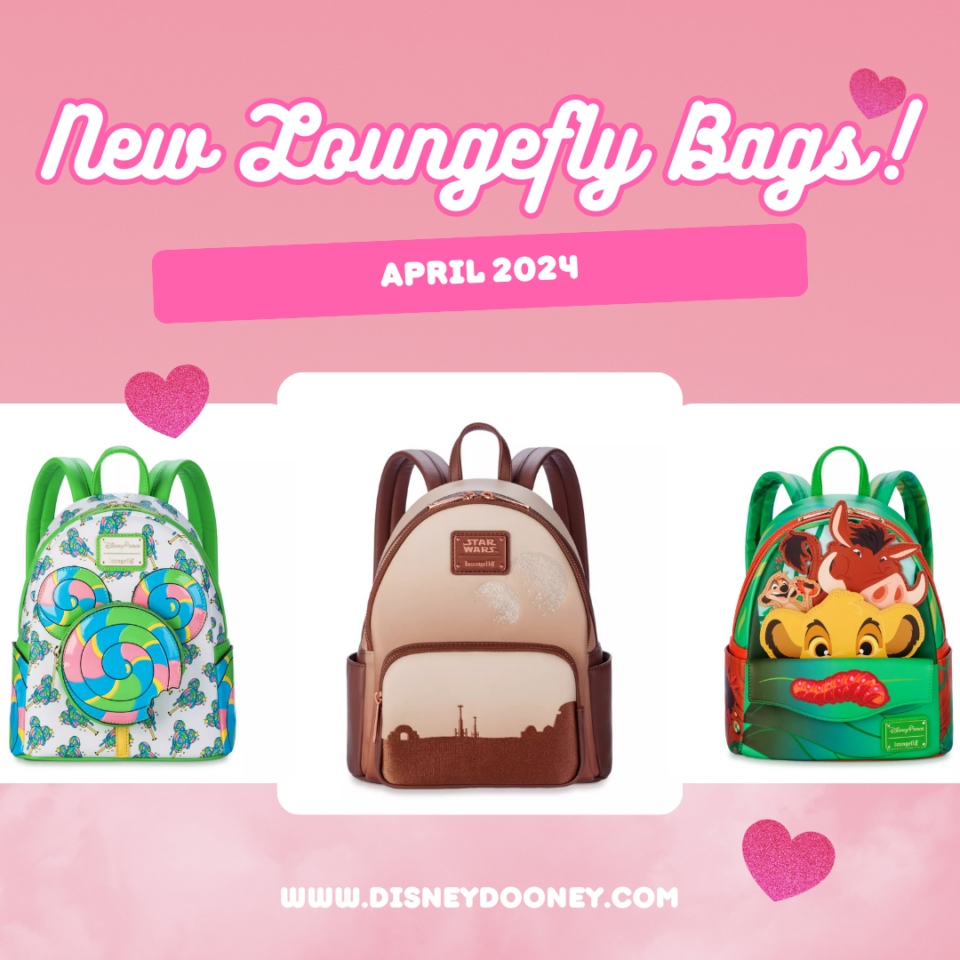 New Disney Loungefly Backpacks and Bags for April 2024 - Disney Dooney ...